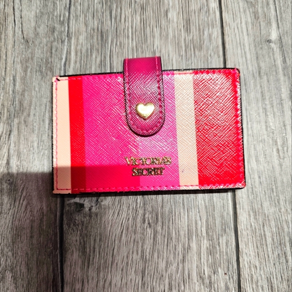 Victoria's Secret | Bags | Victorias Secret Leather Pink Stripe Snap ...